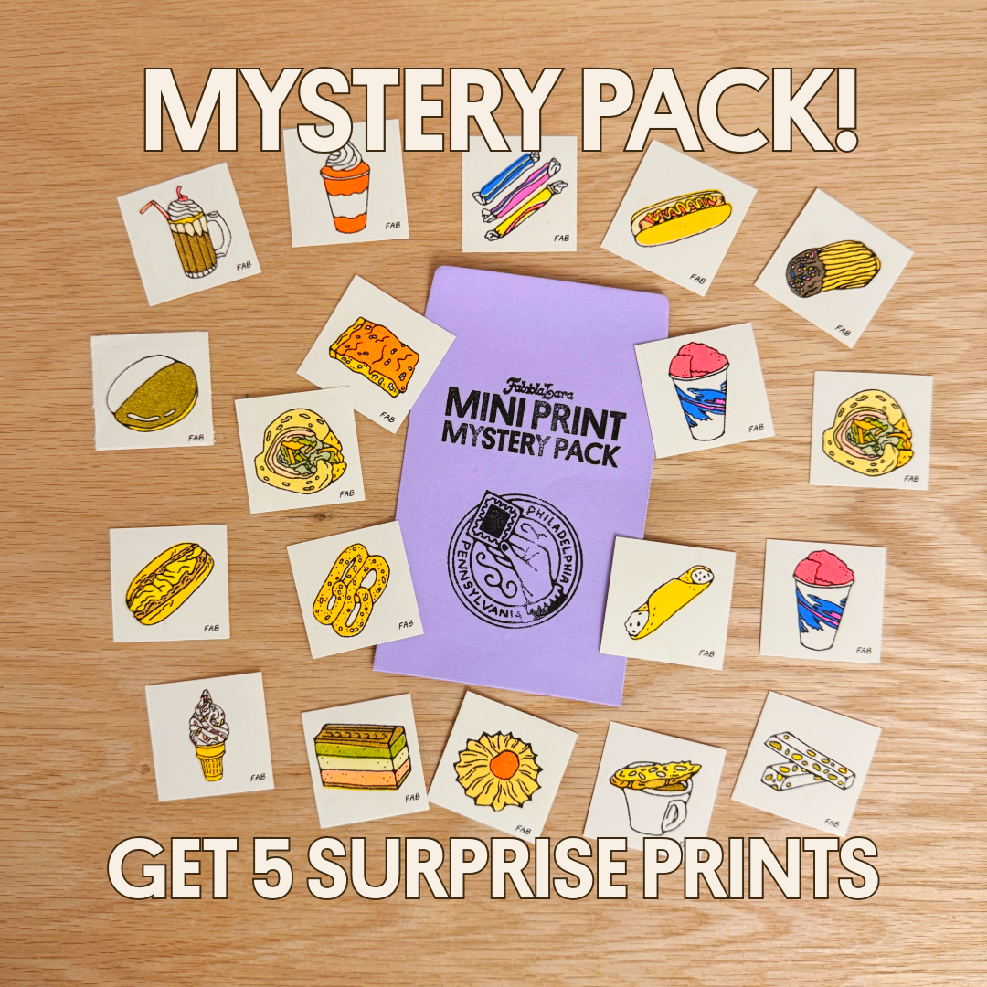 Tiny Philly Food Mini Print Mystery Pack 🥨 [SURPRISE 5] – FabiolitaDraws
